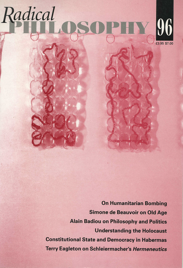 Radical Philosophy issue 096 (Jul/Aug 1999)