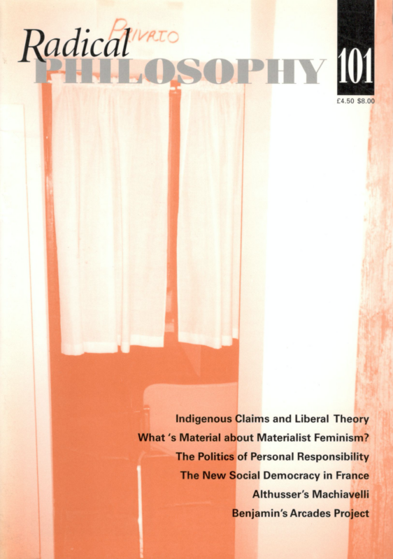 Radical Philosophy · 101 Contents Page (2000)