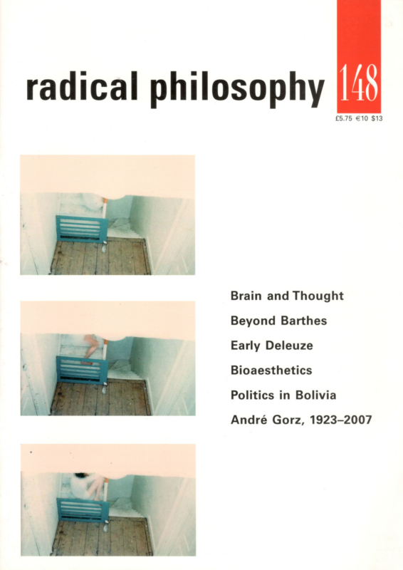 Radical Philosophy issue 148 (Mar/Apr 2008)