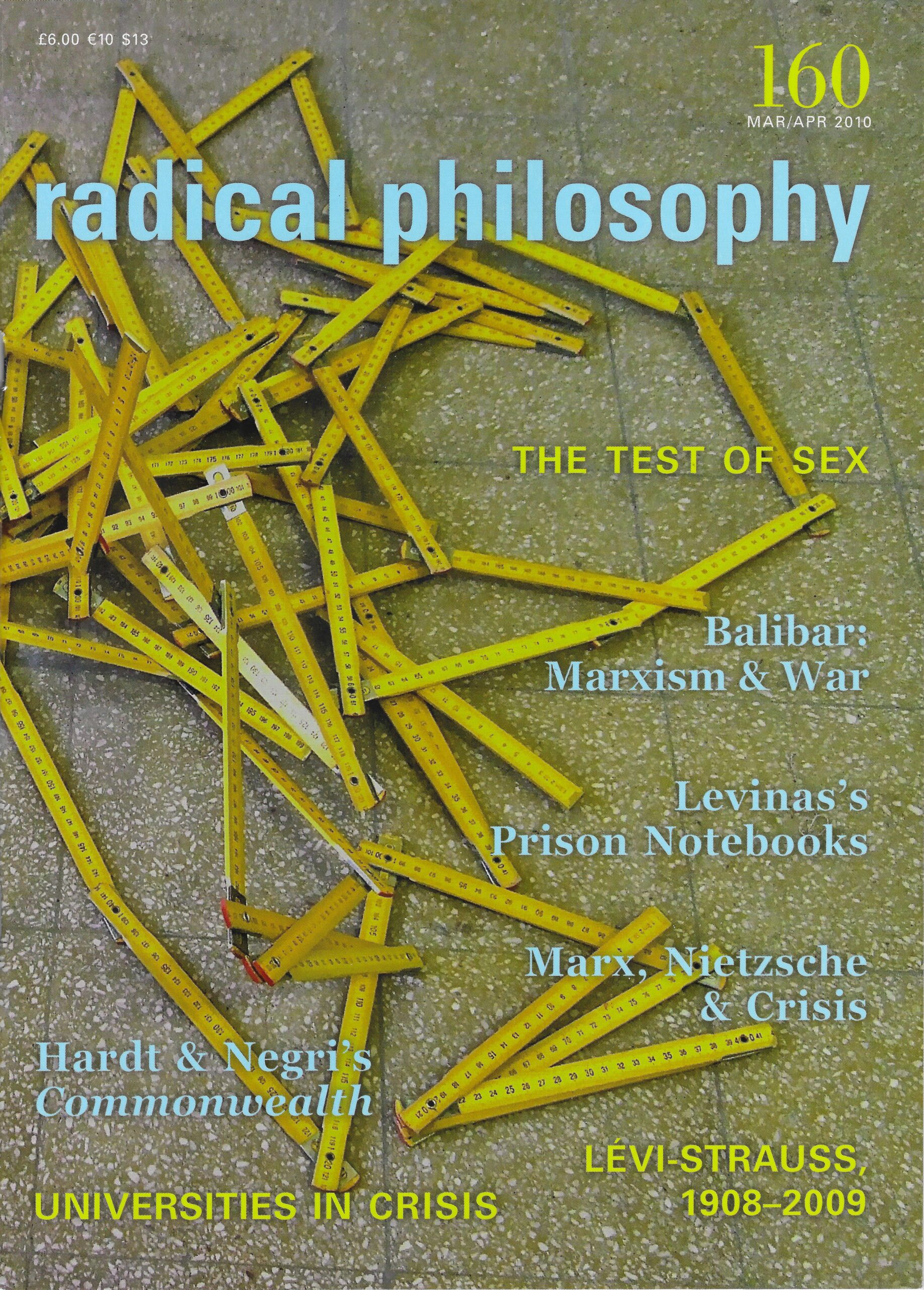 Radical Philosophy issue 160 (Mar/Apr 2010)